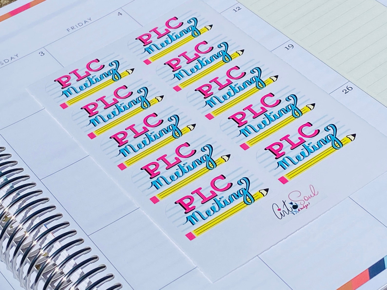 PLC Meeting Stickers Teacher Planner Stickers | Etsy