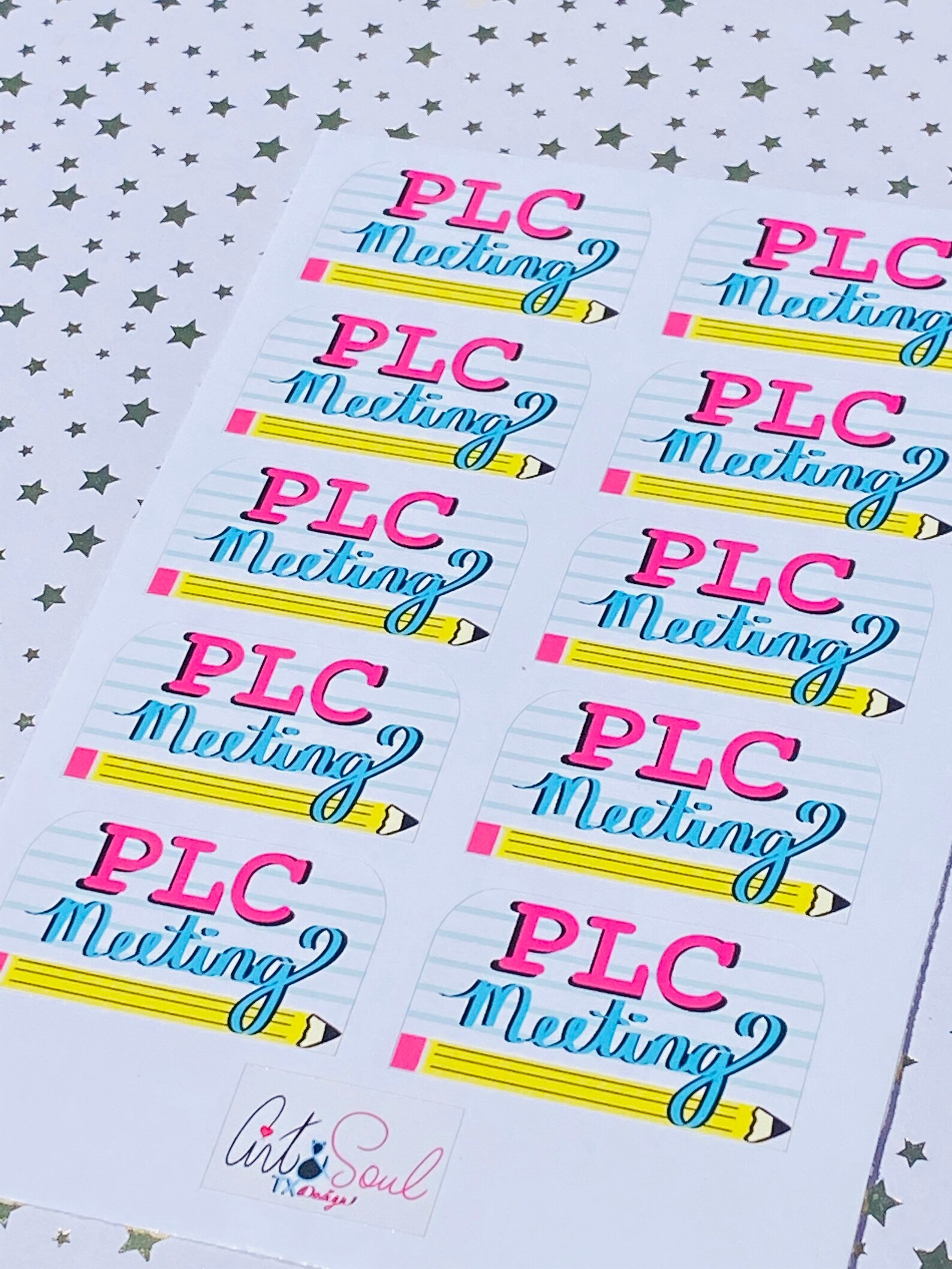 PLC Meeting Stickers Teacher Planner Stickers | Etsy