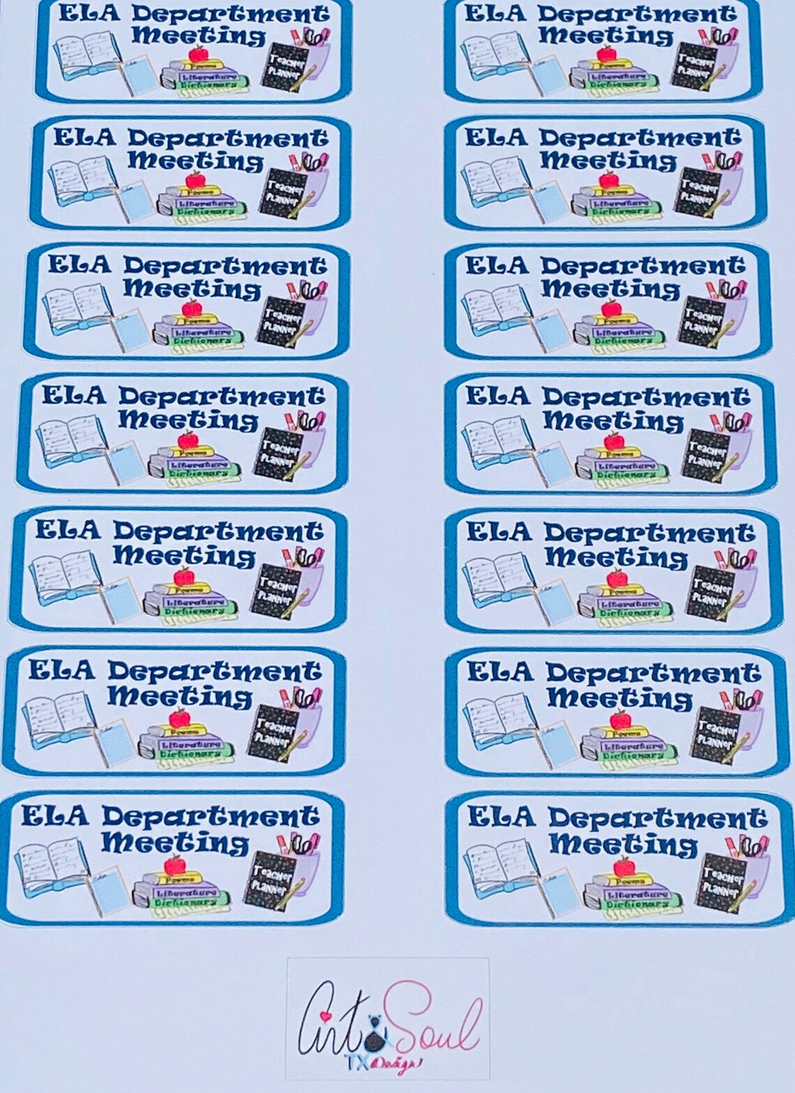 English Teacher Meeting Stickers Teacher Planner Stickers | Etsy