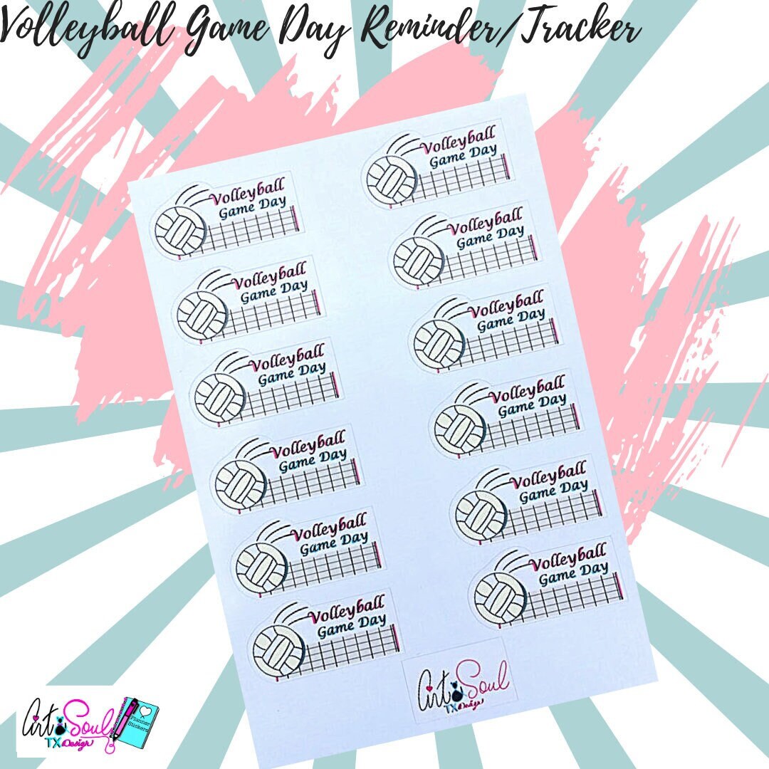 Volleyball Game Stickers, Volleyball Reminder Stickers, Sport Stickers ...