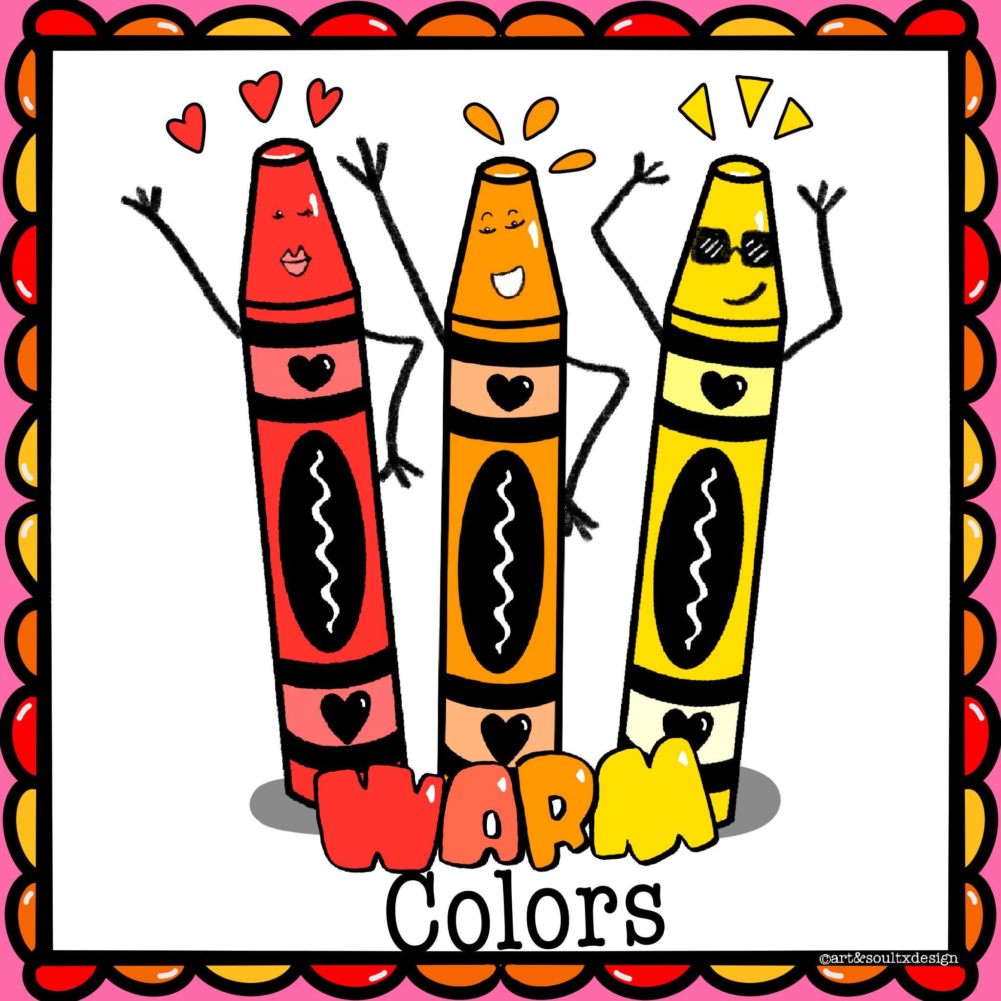 Printable Art Class Color Family Labels, Classroom Decor, Classroom ...