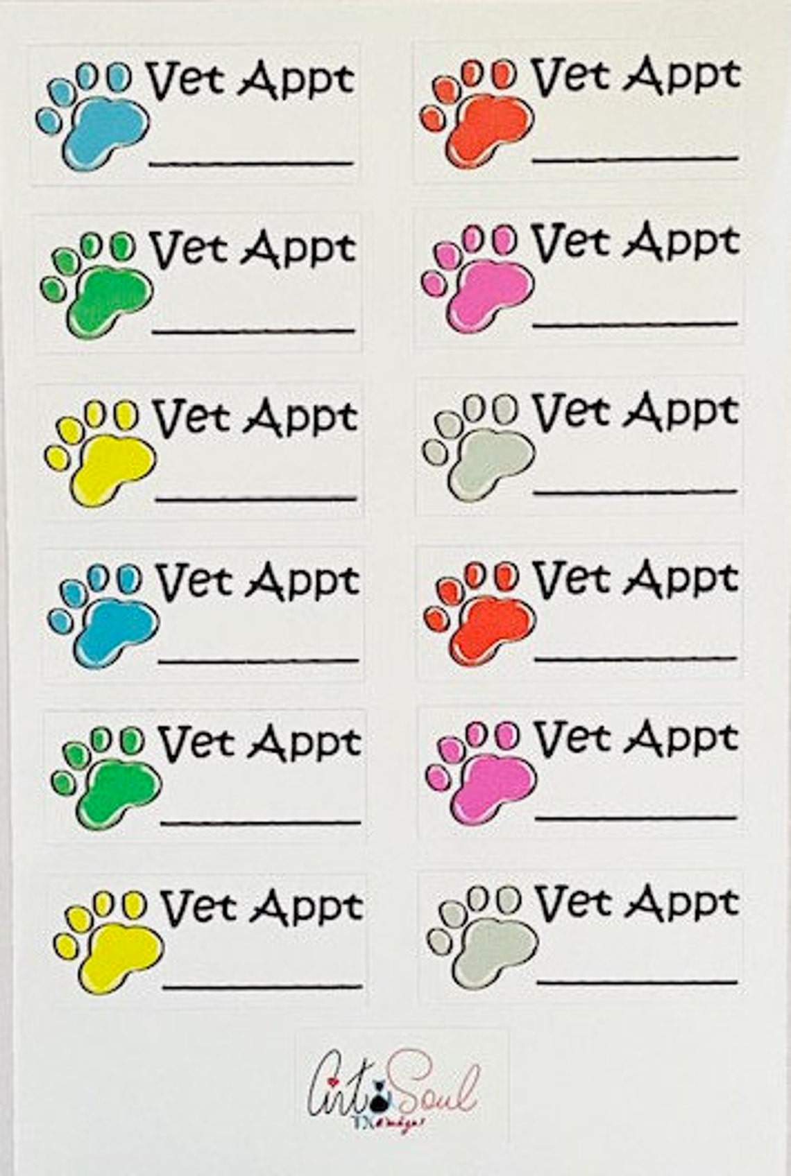 Veterinarian Appointment Stickers Veterinary Decal Journal - Etsy.de