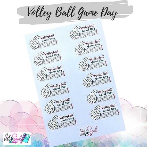 Volleyball Game Stickers Volleyball Reminder Stickers Sport | Etsy UK