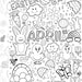 Spring Hand-drawn Coloring Pages, March, April, May 2023 Spring ...