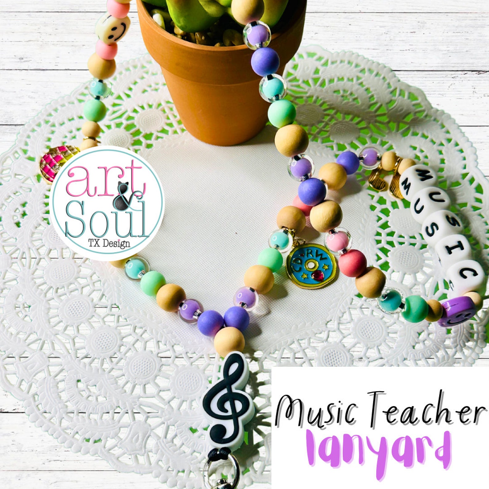 Lanyard, Music, Teacher, Breakaway Clasp, Gift, Teacher Style, Back to ...