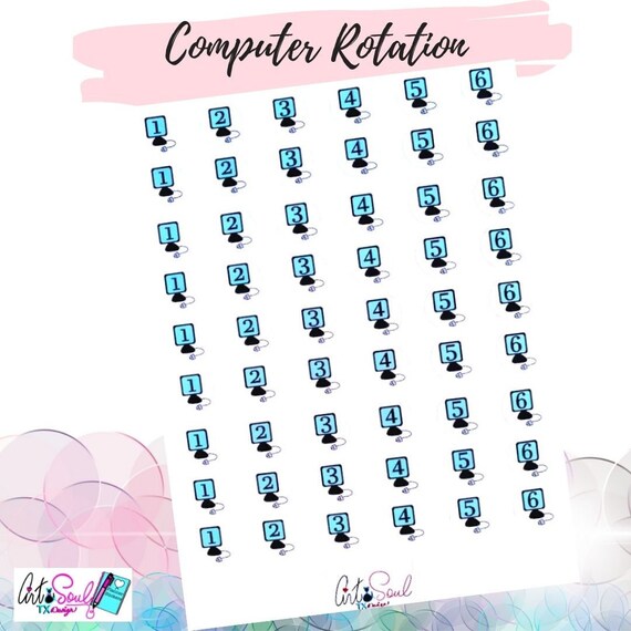 Computer Rotation Schedule Classroom Specialists Teacher | Etsy