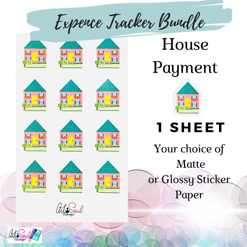 Expense Tracker Budget Planner Stickers Bundle Electric and - Etsy