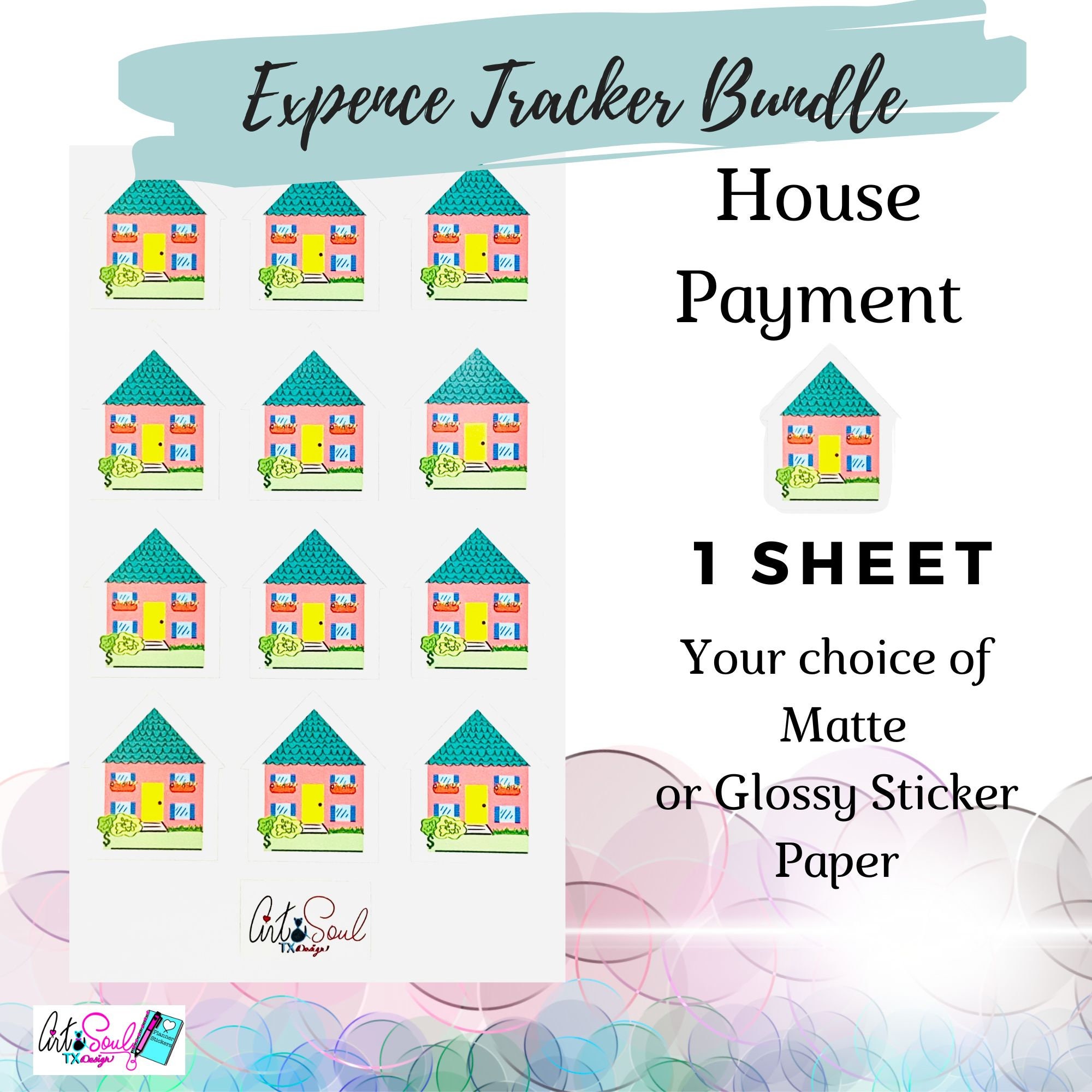 Expense Tracker Budget Planner Stickers Bundle Electric and - Etsy
