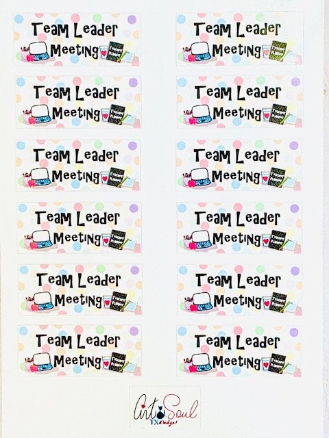 Teacher Team Leader Meeting Lesson Planner Stickers Teacher | Etsy