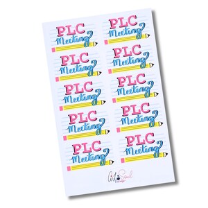 PLC Meeting Stickers, Teacher Planner Stickers - Etsy