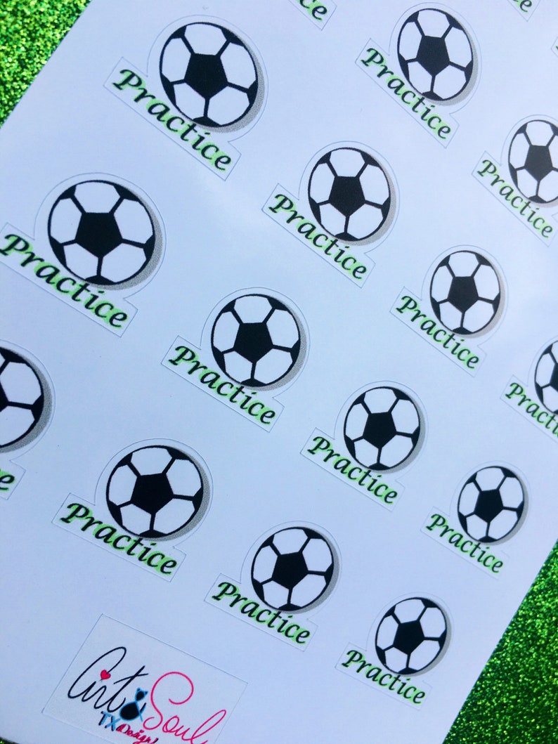Soccer Practice Planner Stickers Soccer Reminder Stickers | Etsy