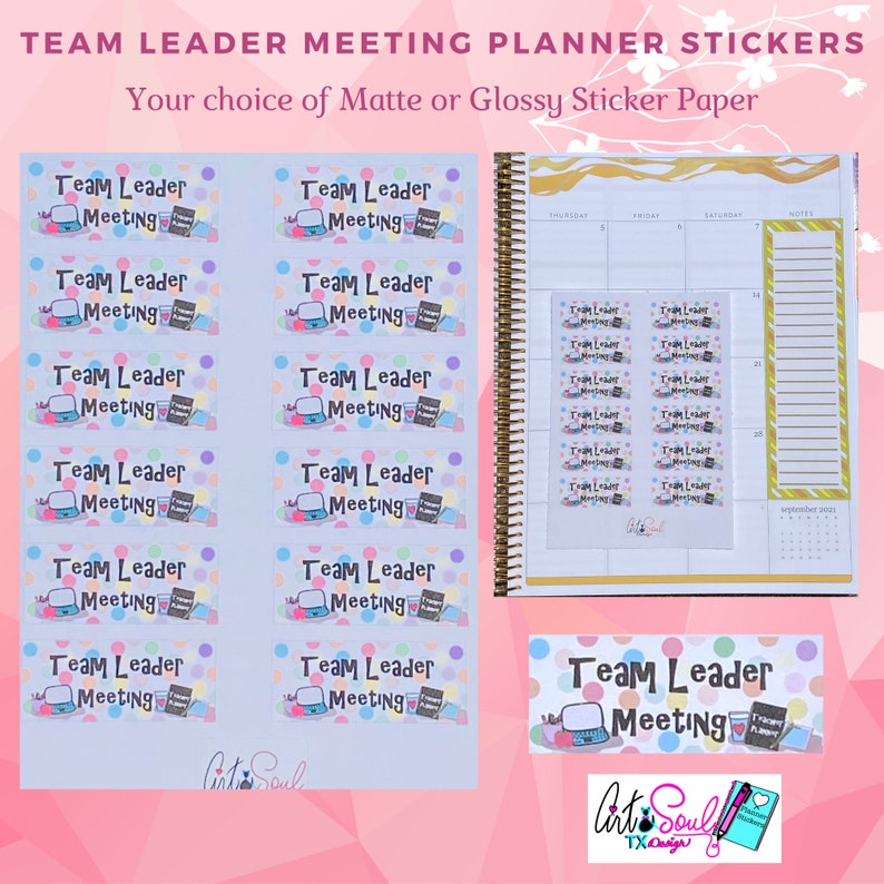 Teacher Team Leader Meeting Lesson Planner Stickers Teacher | Etsy