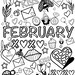 Hand-drawn Winter Coloring Pages, December, January, February, Seasonal ...