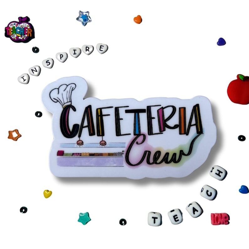 Cafeteria Crew Vinyl Sticker, Cafeteria Staff, Cafteria Staff ...