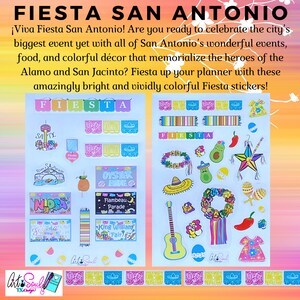 Fiesta San Antonio Sticker Pack Viva Fiesta San Antonio | Etsy