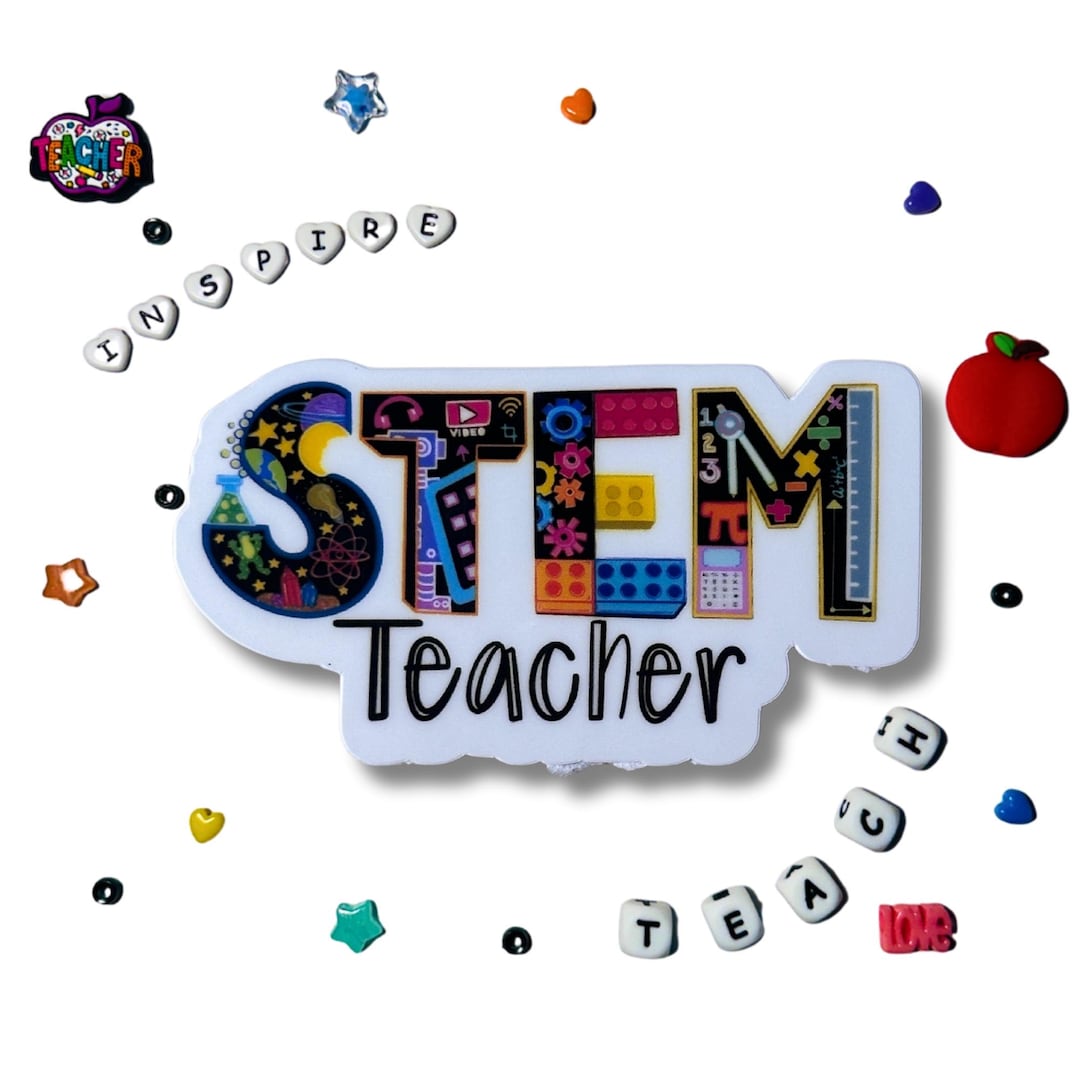 STEM Teacher Sticker - Etsy