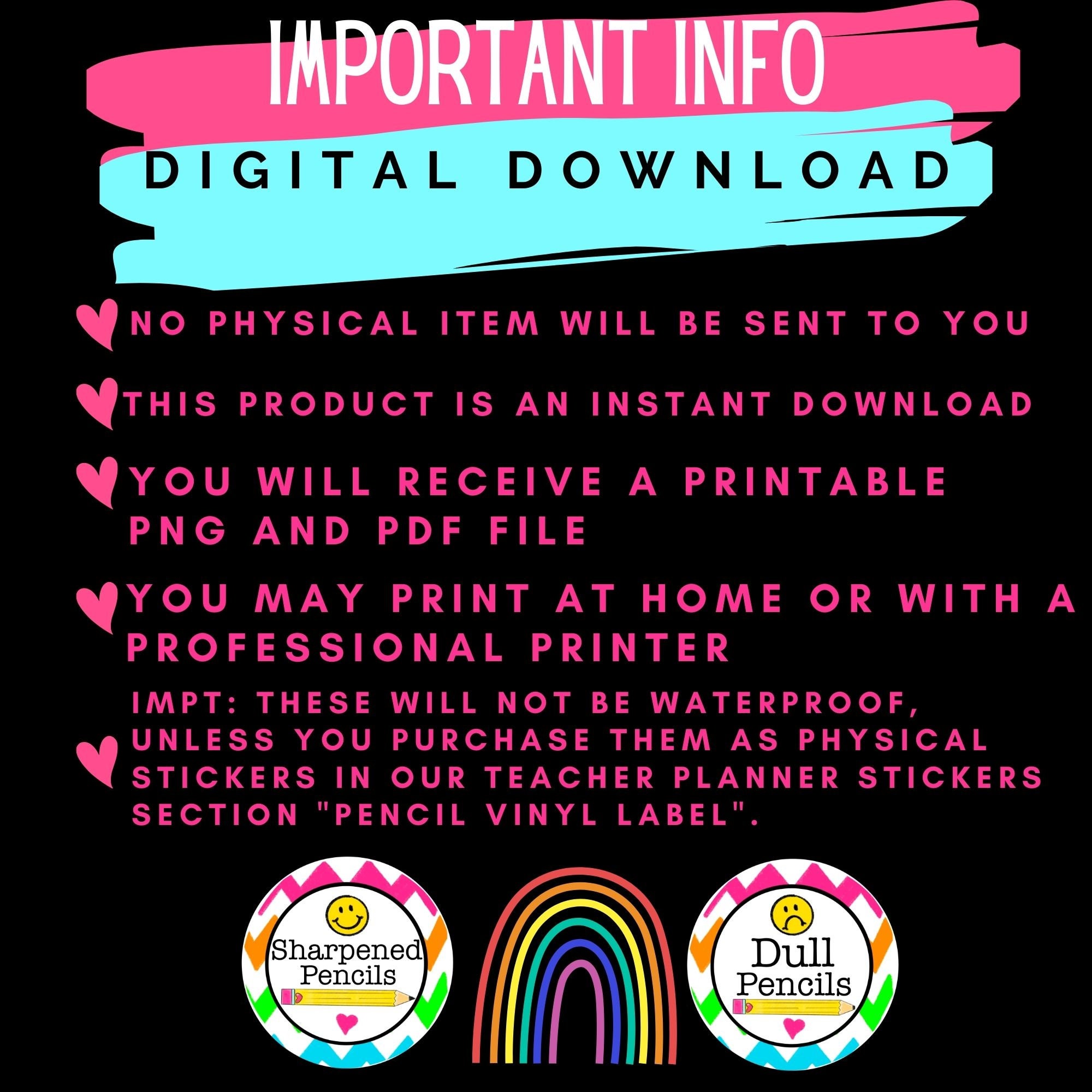 Printable Class Pencil Labels, Teacher Stickers, Clip Art, Classroom ...