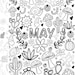 Spring Hand-drawn Coloring Pages, March, April, May 2023 Spring ...