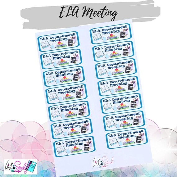 English Teacher Meeting Stickers Teacher Planner Stickers - Etsy