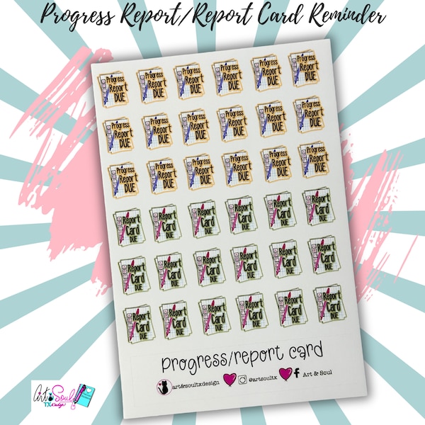Report Card Stickers - Etsy