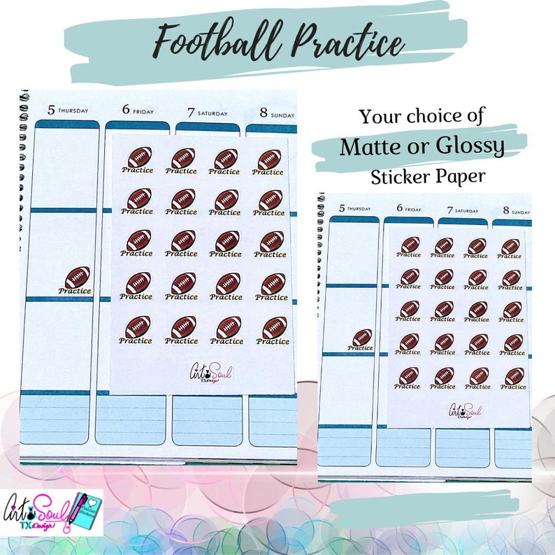 Football Practice Planner Stickers American Football Sport - Etsy