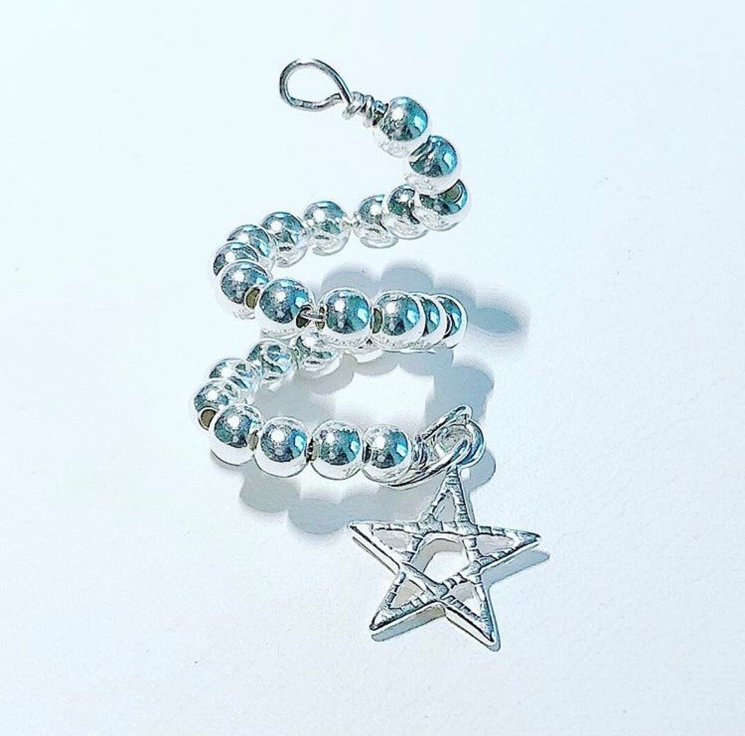 Sterling Silver Spiral Adjustable Loc Jewel Dreadlock Accessories Dread ...