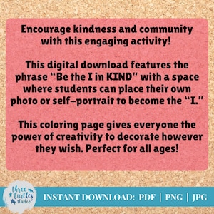 Be the I in KIND Printable, Kindness Activity for Classroom or ...