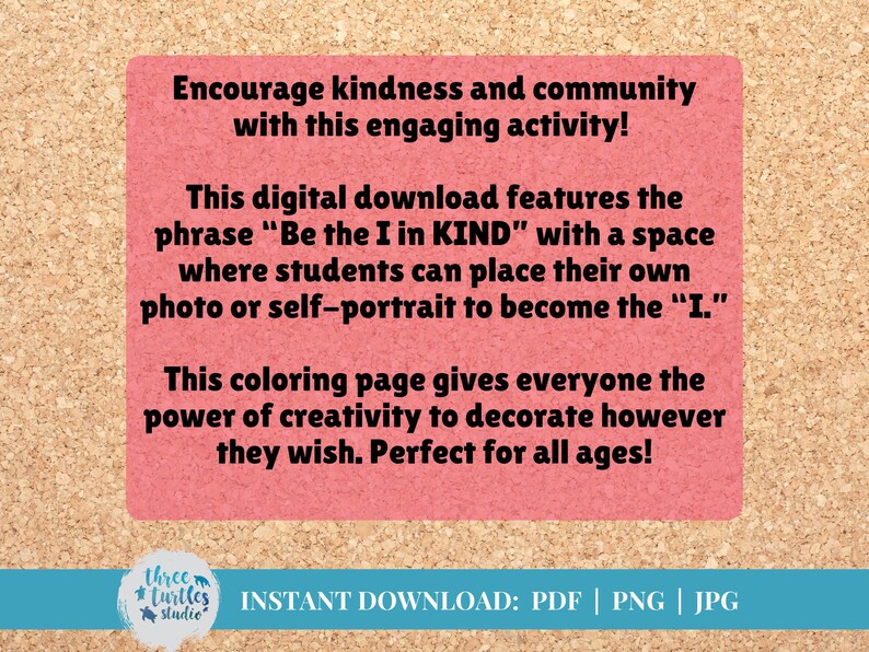 Be the I in KIND Printable, Kindness Activity for Classroom or ...