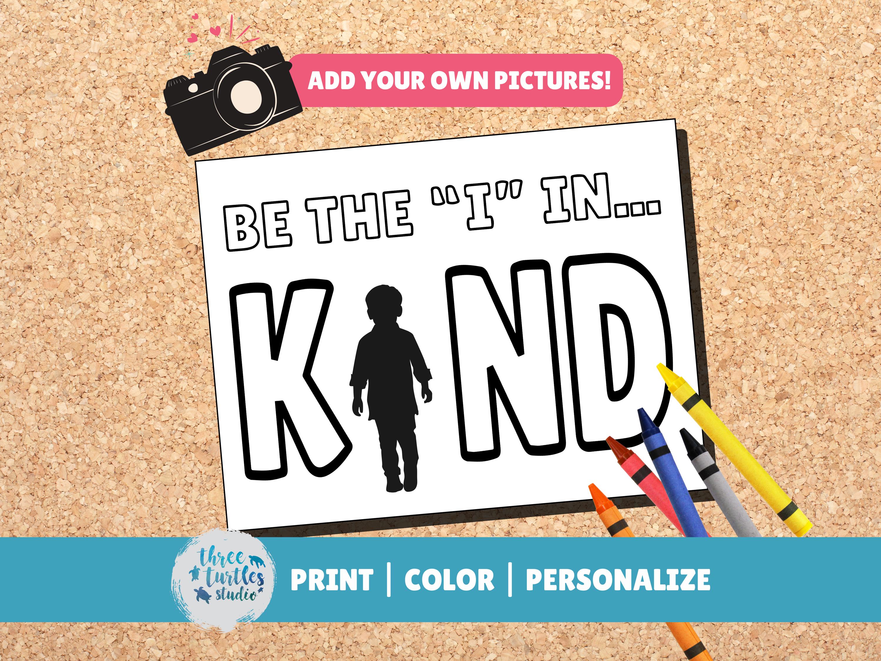 Be the I in KIND Printable, Kindness Activity for Classroom or ...