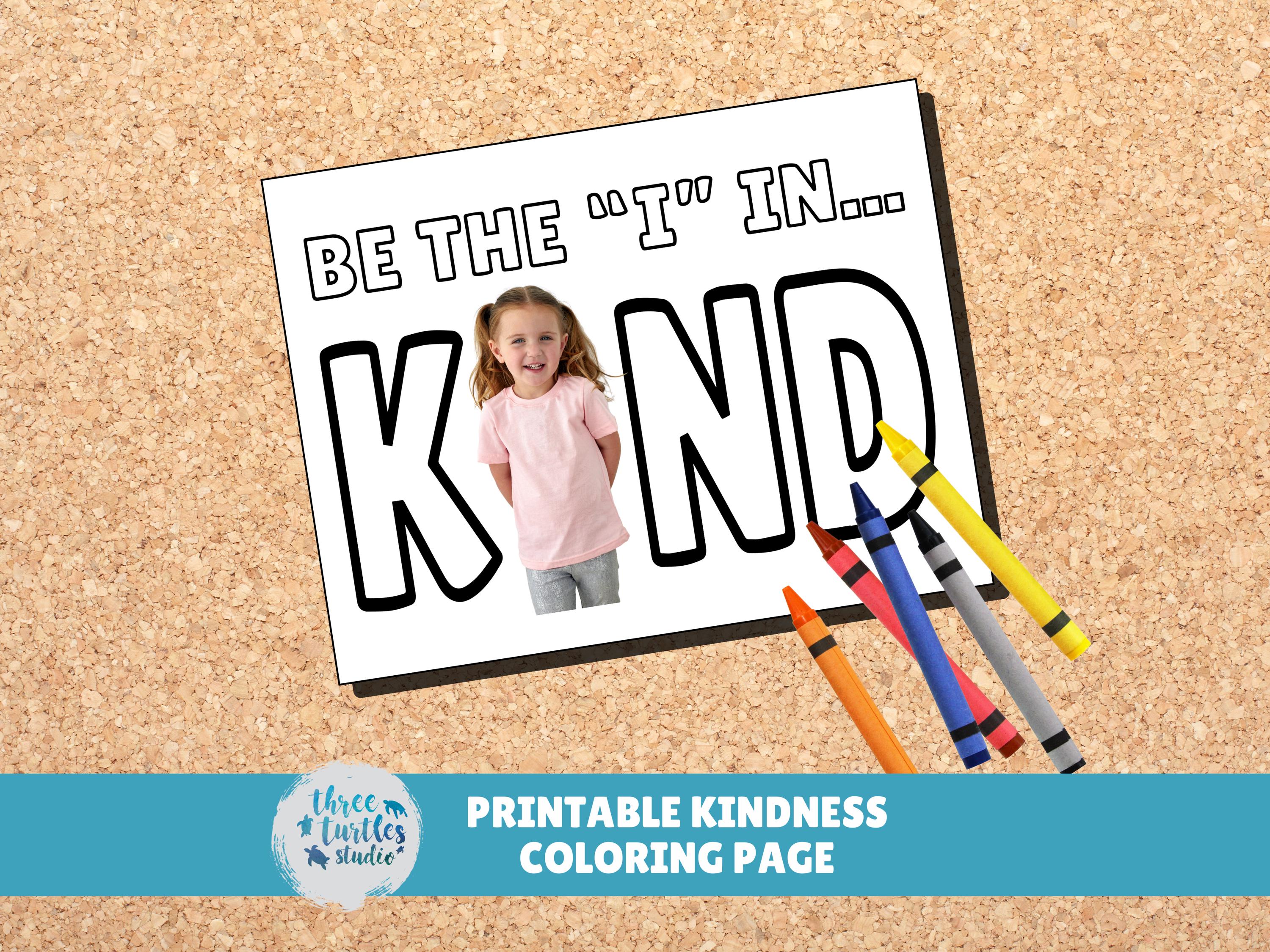 Be the I in KIND Printable, Kindness Activity for Classroom or ...