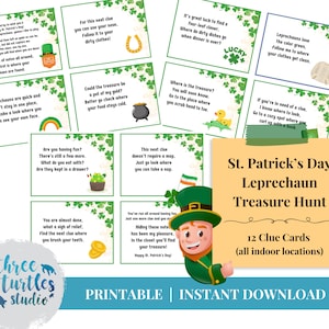 St. Patrick's Day Leprechaun Treasure Hunt Printable, Leprechaun ...
