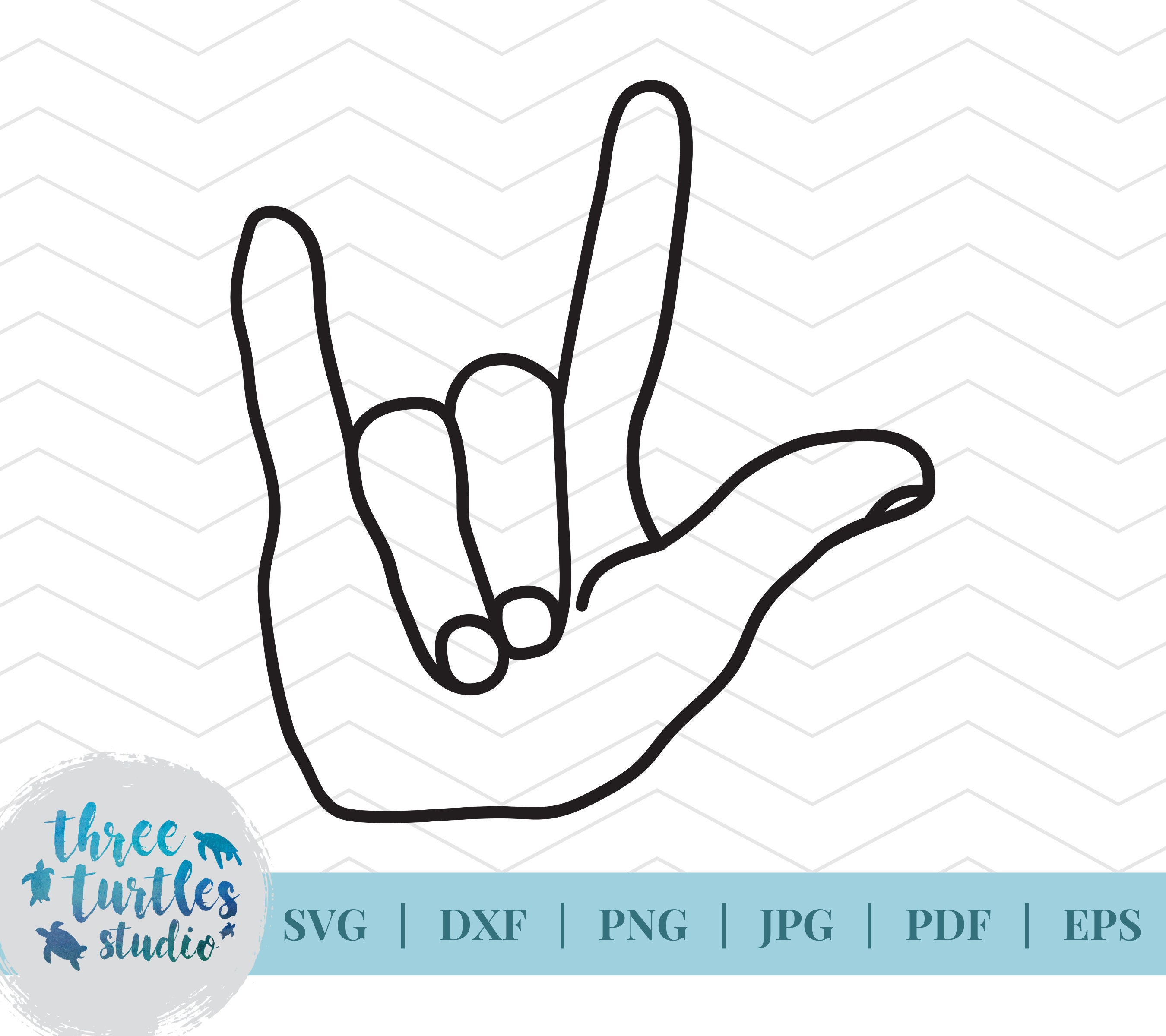 I Love You ASL Svg Cut File, I Love You Hand Svg Cut File, Valentines ...