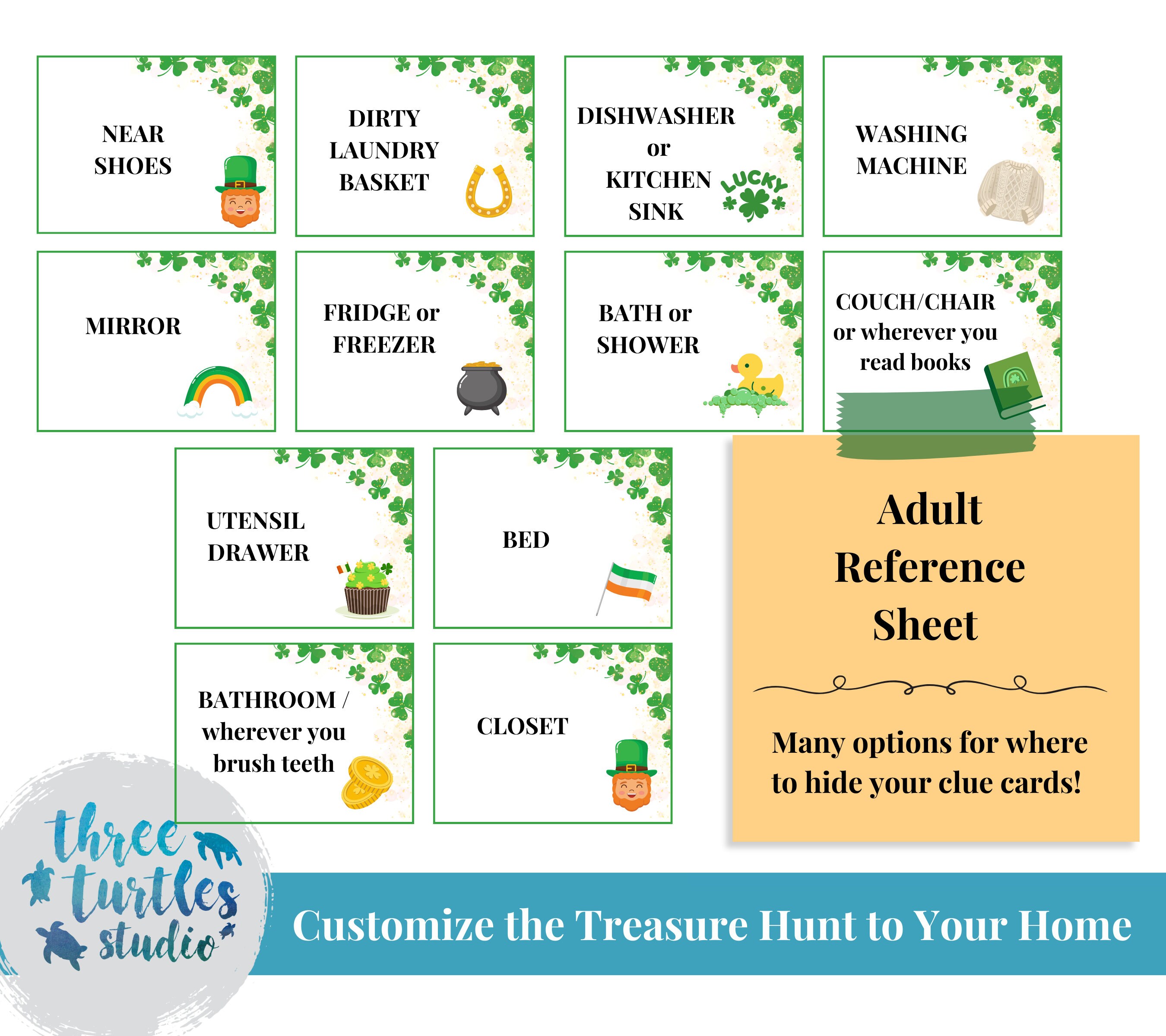 St. Patrick's Day Leprechaun Treasure Hunt Printable, Leprechaun ...