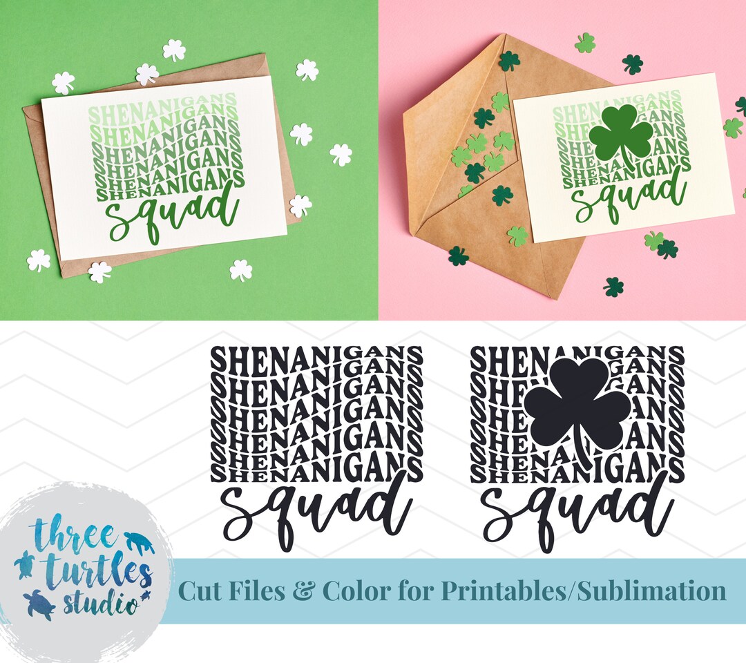 Shenanigans Squad SVG Cut File, St Patrick's Day Svg, Shamrock Svg, for ...