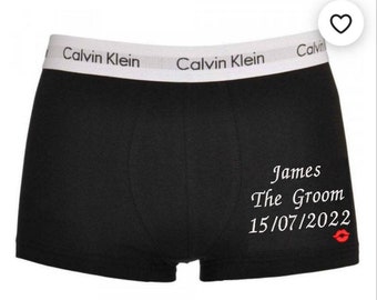 Groom Boxer Shorts Personalised Boxers Groom Underwear - Etsy