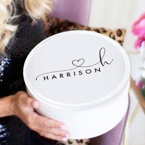 Custom Gift Box - White Confetti Box - Round White Hat Box - Custom ...