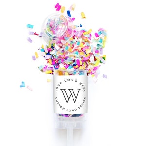 Logo Confetti Poppers Bulk - Event Favor - Confetti Push Pop - Custom ...