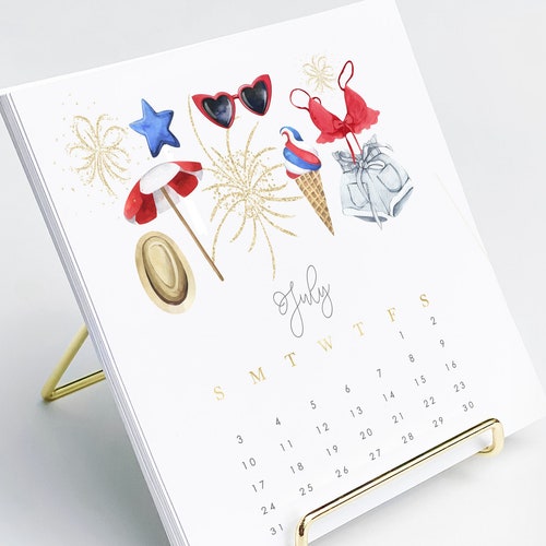 Desk Calendar Set Fashion Illustration Gift Calendar - Etsy