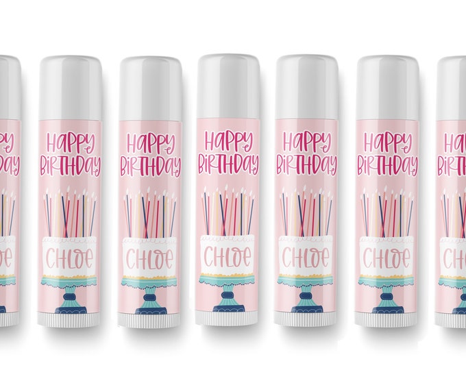 PERSONALIZED Tinted Lip Balms for Birthday Parties, Sweet Sixteen, Baby ...