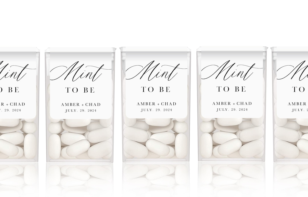 Mint to Be Stickers - Wedding Favor Stickers Labels - Mint to Be ...