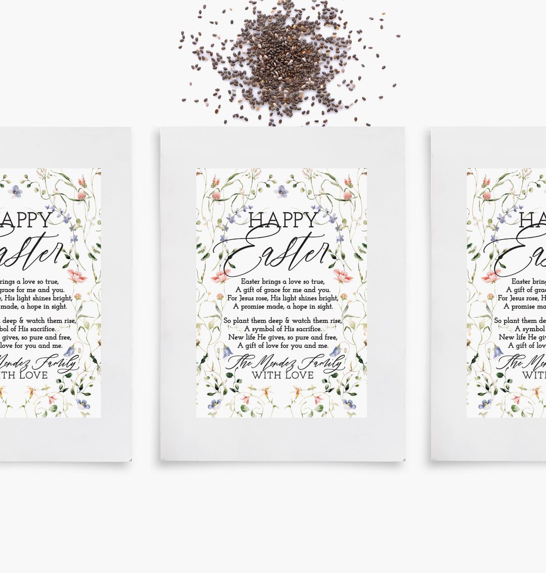 Easter Seed Packs - Happy Easter Wildflower Seeds - Spring Gardening ...