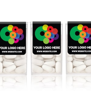 BULK Custom Logo Set of Mint Labels - Custom Logo Party Favors ...