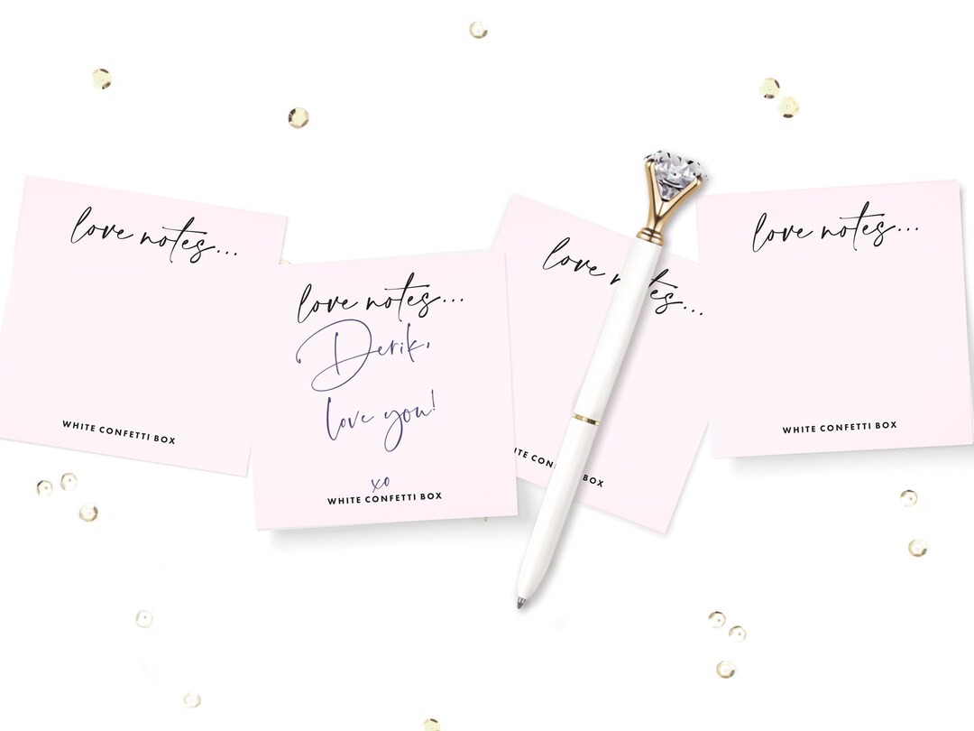 Love Notes Sticky Notes Pad - Set of 6 - Bridal Party Gifts - Love Post ...