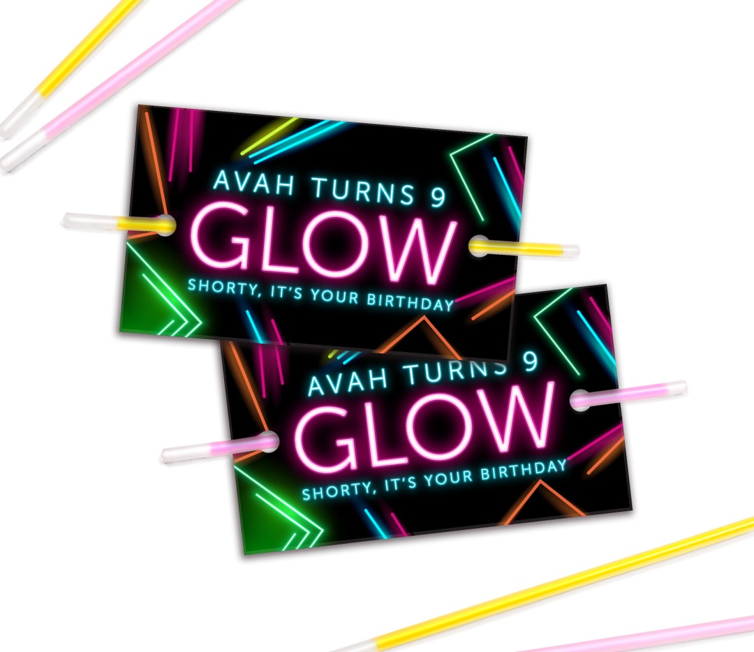 Glow Stick Birthday Party Favors for Kids SET OF 6 - Glow Birthday ...