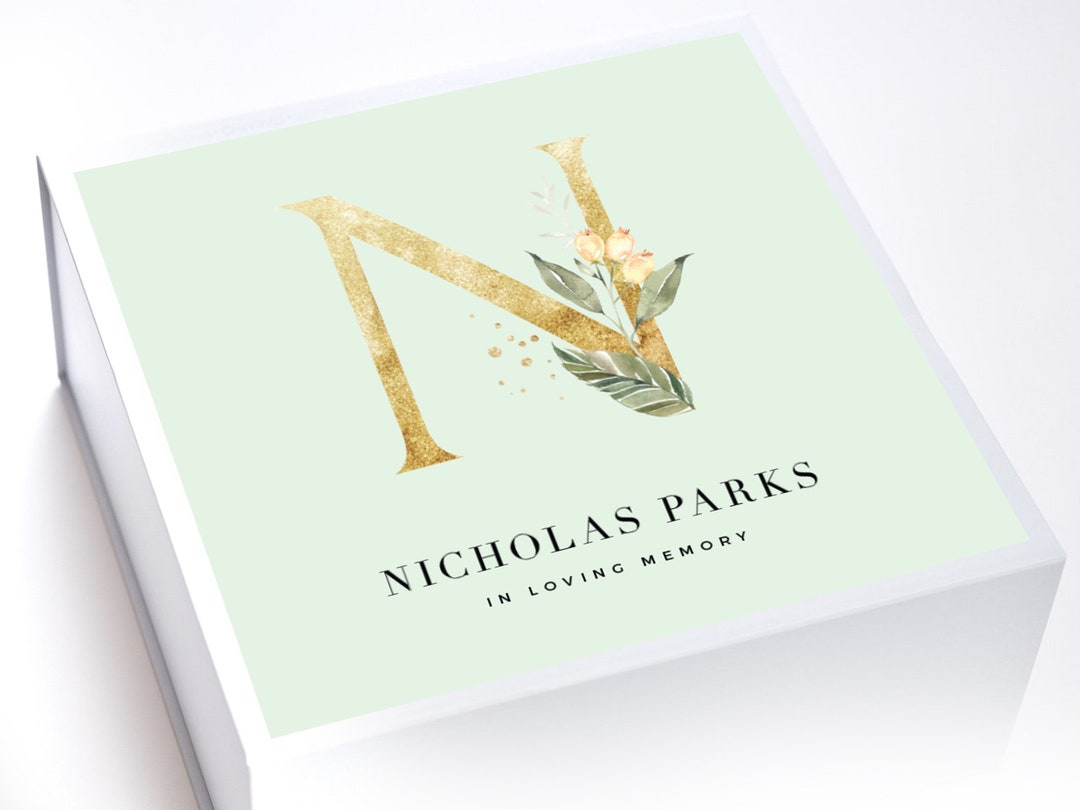 Bereavement Box - Personalized Memory Box - Forget Me Not Box ...