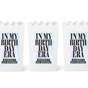 Birthday Era Popcorn Favor Boxes - Eras Birthday Party Treat Box - Era ...