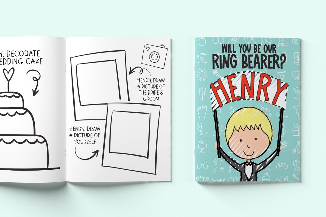 Ring Bearer Gift - Will You Be My Ring Bearer - Coloring Book and ...