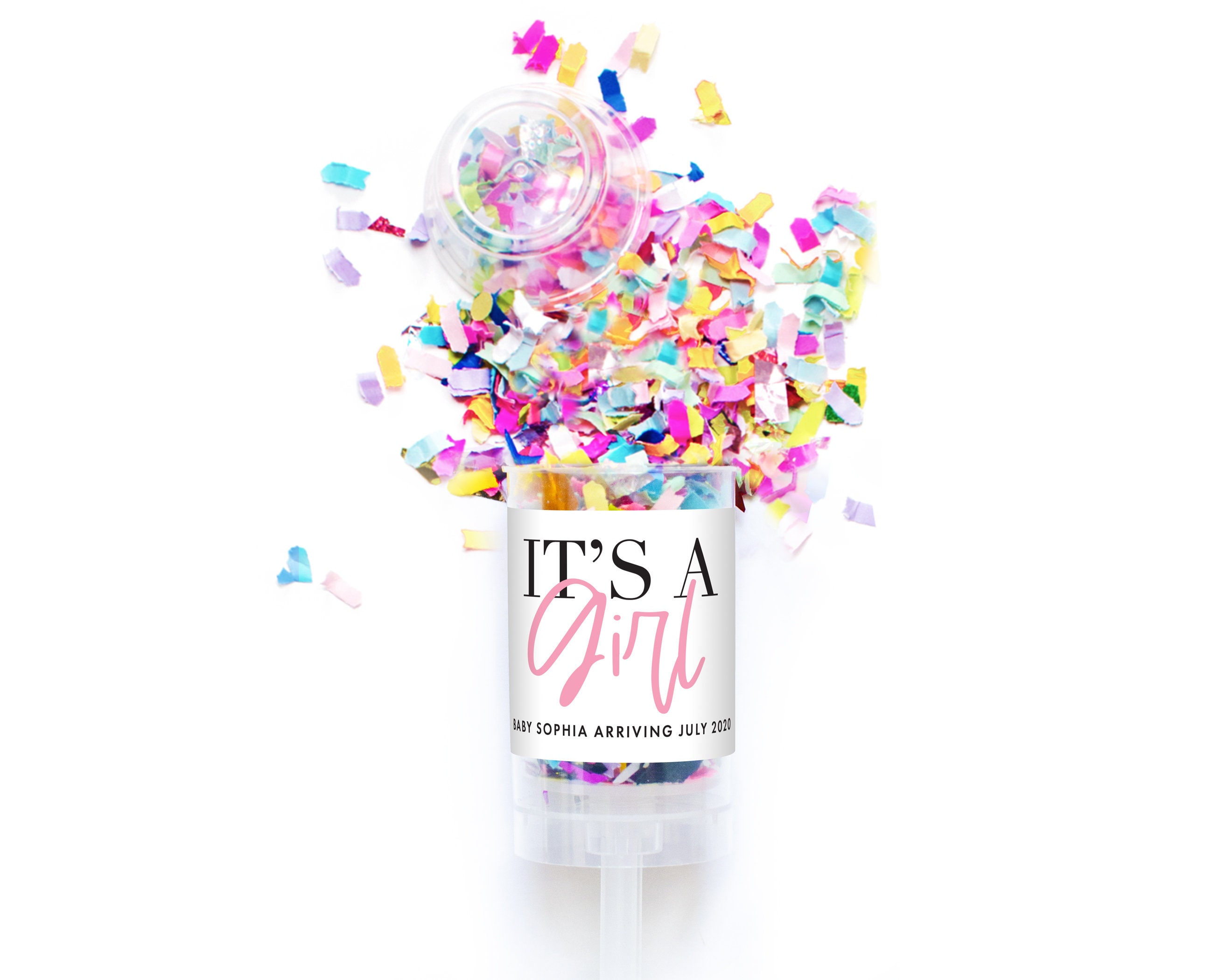 It's A Girl - Pink Gender Reveal - Pregnancy Announcement - Baby ...