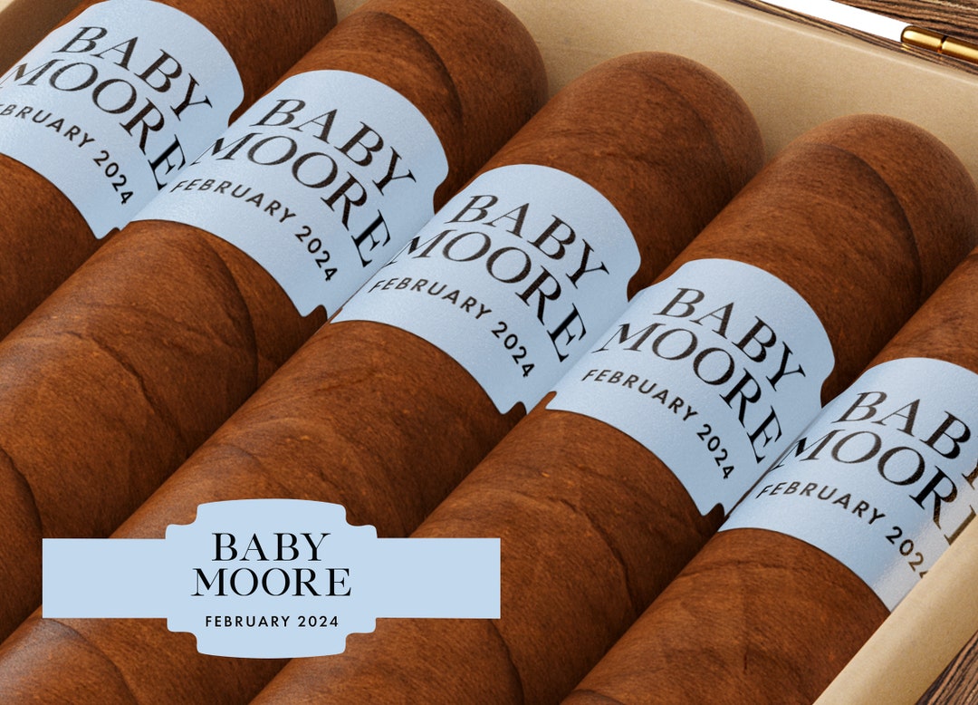 BULK Custom Cigar Label - Custom Baby Shower Cigar Label - Baby Shower ...