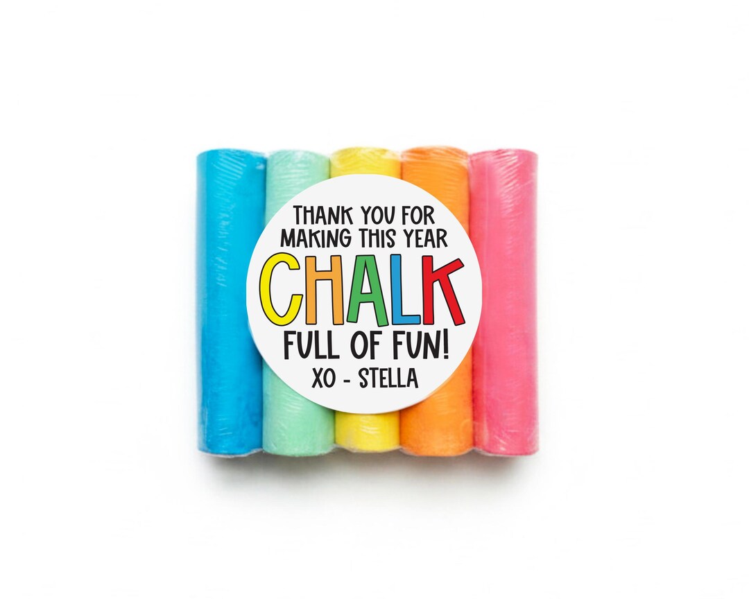 End of School Year Gift CHALK SET + 3" Labels - Gift for Student - Last ...
